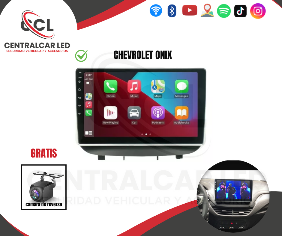 RADIO ANDROID CHEVROLET ONIX | CENTRALCAR LED